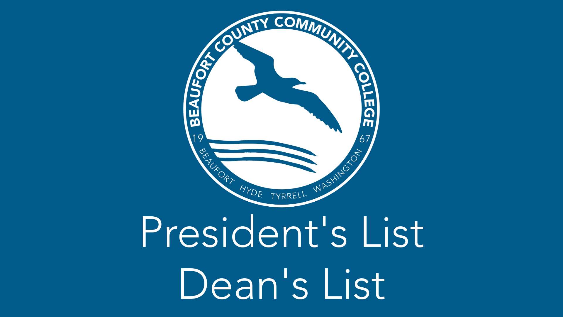 President's List & Dean's List for Spring 2024 - Beaufort County Community College
